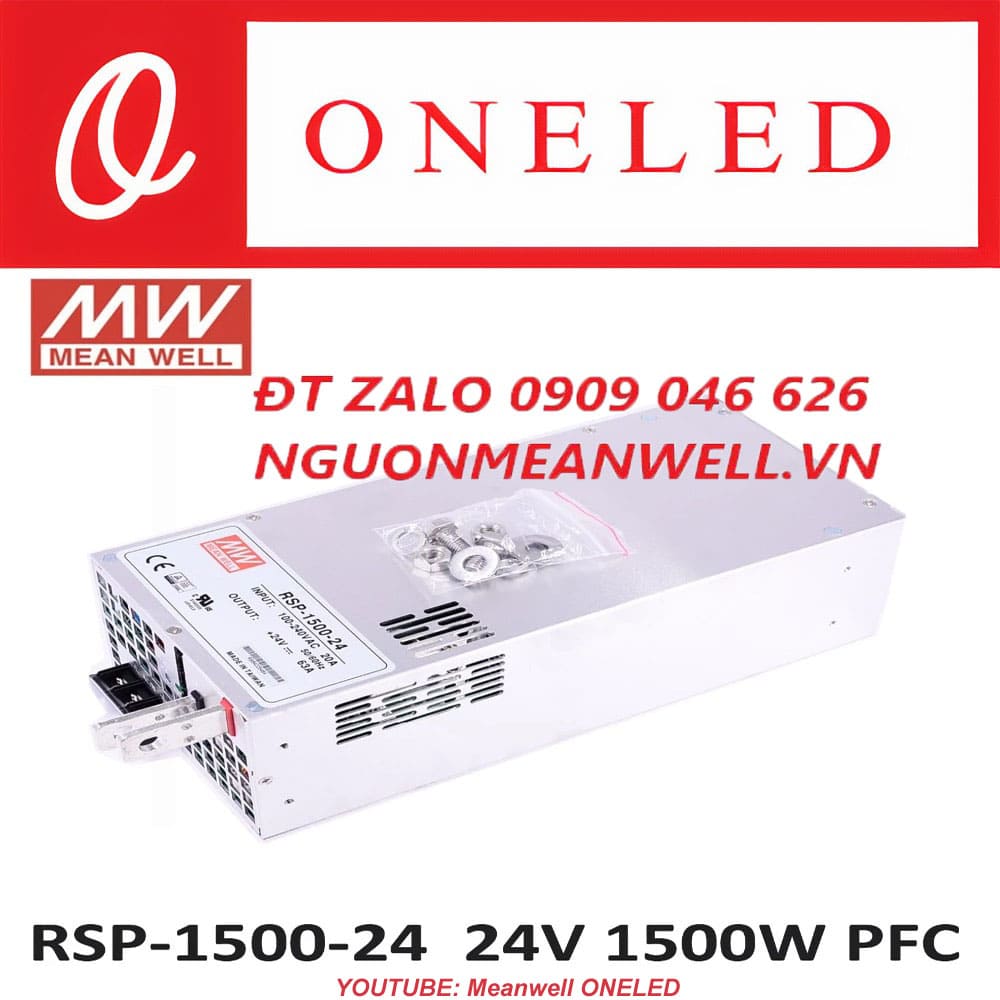 Báo Giá Bộ Nguồn MEAN WELL RSP-1500-24 (1512W*24V*63A)