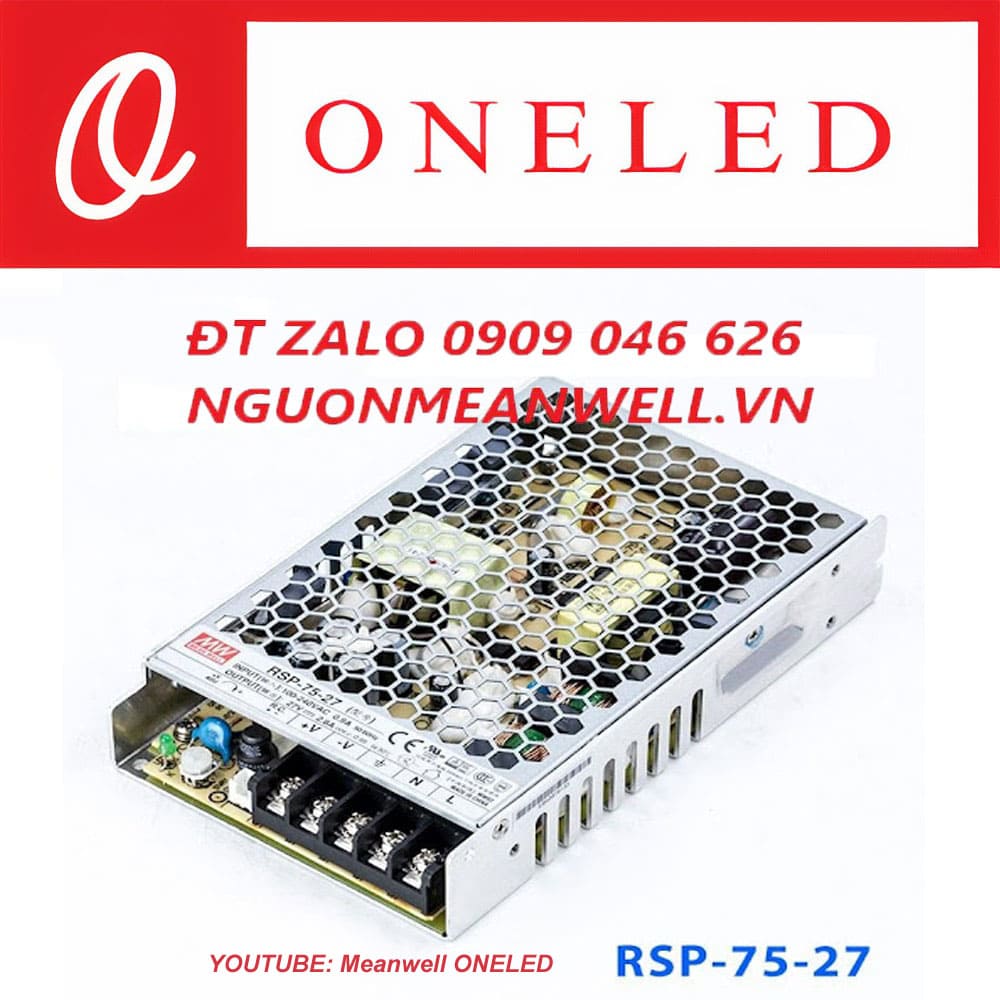 Báo Giá Bộ Nguồn MEAN WELL RSP-75-27 (75.6W*27V*2.8A)