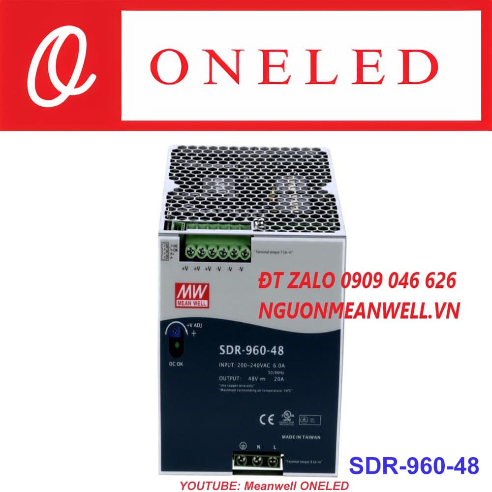 Báo Giá Bộ Nguồn Meanwell SDR-960-48 - 0909153888 Mr.Hùng
